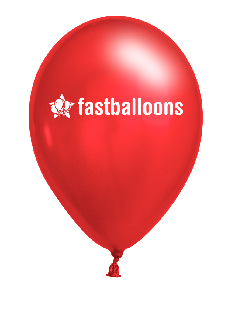 Metallic Red Balloons - Promotional Helium Balloons with Logo